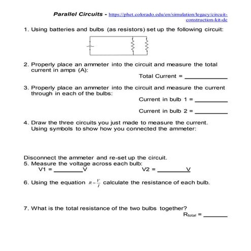 parallel circuit | PDF