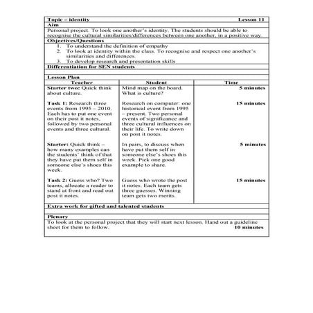 L11 -personal project_lesson_plandoc[1] | PDF