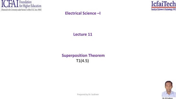 Superposition Theorem Presentation 1 Pdf
