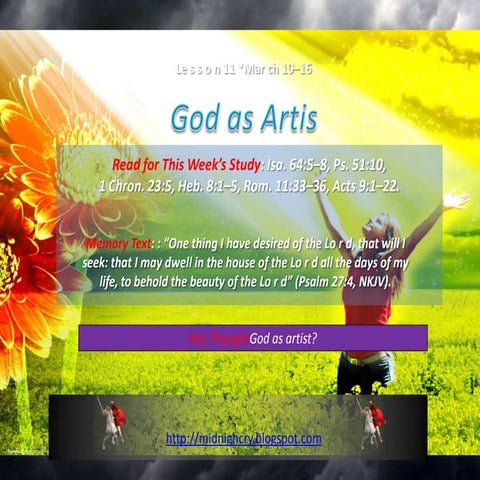 Lesson 11 God as Artist | PPTX