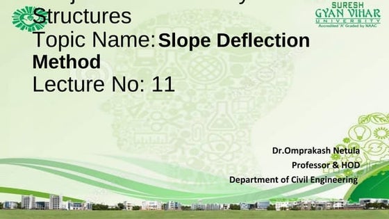 Slope Deflection Method Pptx Physics Science