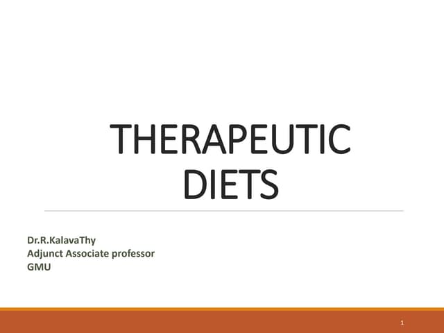 Standard hospital diets | PPTX
