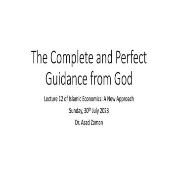 Complete and Perfect Guidance from God | PPTX