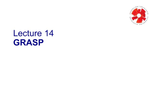 GRASP PERFORMANCE ASSESSMENT | PPTX