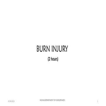Burn Injury,grades of burn Injury and their management | PPTX