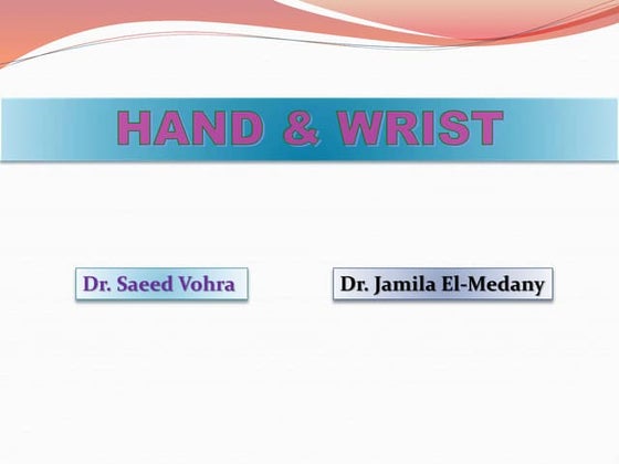 Wrist And Hand Wrist And Hand Wrist And Handwrist And Hand Ppt