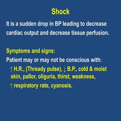 Types of Shock Pathophysiology and Management | PPT