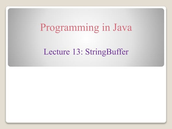 Java string handling Java string handling