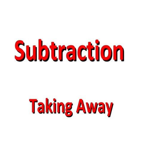 Subtraction | PPT