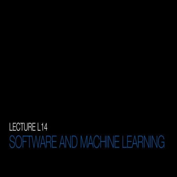 L14 Software and Machine Learning | PPT