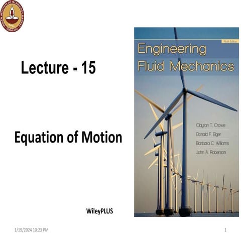 L15 Reynolds Transport Equation Eqs Of Motion Pptx