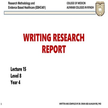 L15 rm writing research report | PPT
