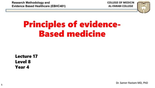 Evidence Based Medicine Intro