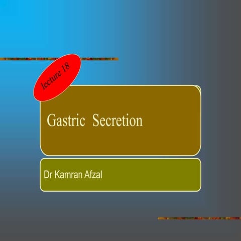 Presentation on the mechanism of HCl production in the stomach | PPTX