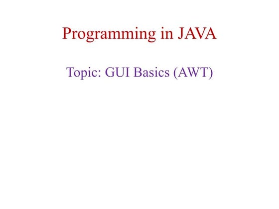 Java Awt Tutorial Javatpoint Pdf