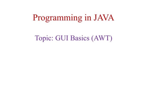 Java Awt Tutorial Javatpoint Pdf
