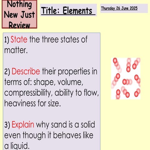 L1 Elements.pptx year 7 KS3 Science lesson | PPTX