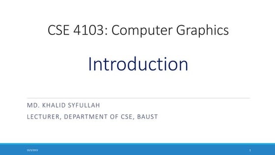 Computer graphics ppt | PPTX