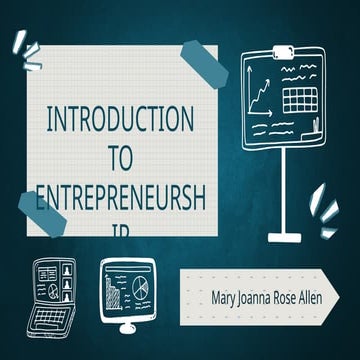 Introduction to Entrepreneurship- Lesson | PPTX