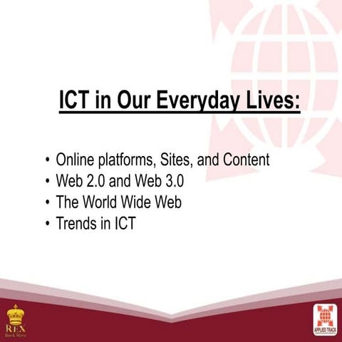 L1 Introduction to Information and Communication Technology.pptx | Internet for Beginners | Internet