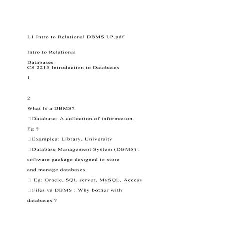L1 Intro To Relational Dbms Lp Pdfintro To Relational Docx