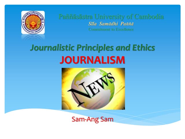 An introduction to journalism | PPT