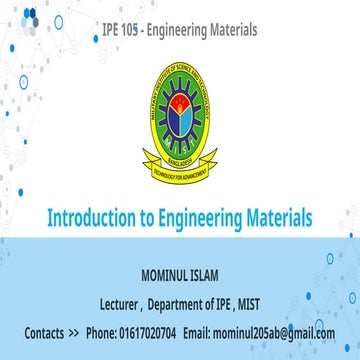 Introduction to Engineering Materials | PPTX