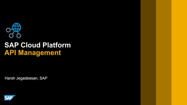L1 Overview Sap Cloud Platform Api Management Pptx Web Development