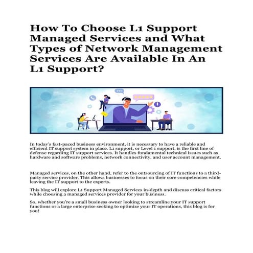 L1 Support.pdf | IT and Internet Support | Internet