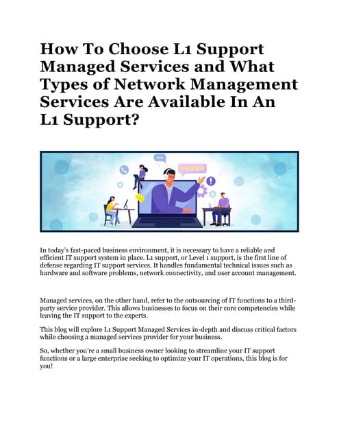 Enhancing Business Operations Through Efficient IT Support | PDF