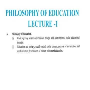 Understanding education lecture 1 for oes pdf | PDF