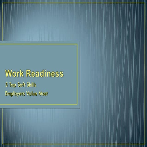 L1 Work Readiness Ppt | PPS