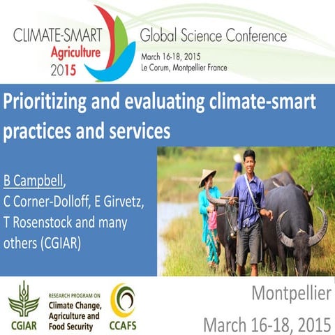 Prioritizing and evaluating climate-smart practices and services | PPT