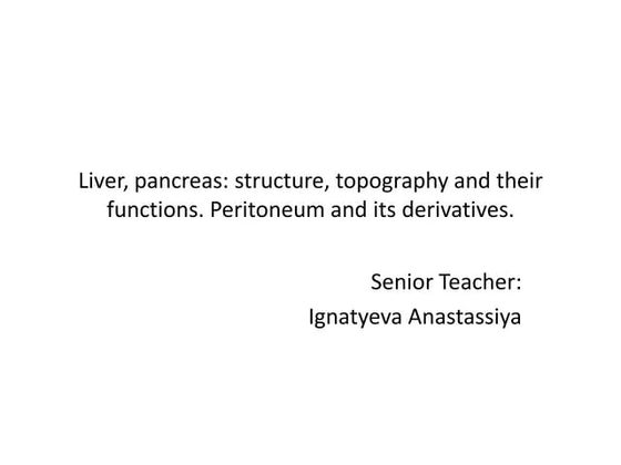 Gross anatomy and histology of liver | PPT