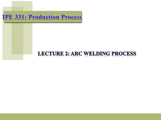 Welding workshop practice | PPT