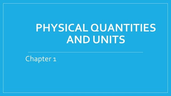 Units and measurements - Basic SI units | PPTX | Physics | Science