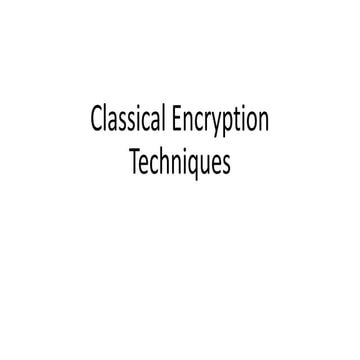 Various Cipher techniques in Cryptography | PDF