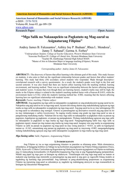 EPEKTO NG PAGGAMIT NG ARTIFICIAL INTELLIGENCE SA AKADEMIKONG PAGGANAP SA MAG-AARAL NG SENIOR ...