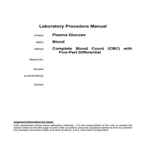 Hematology Analyzer Machine - Complete Blood Count | PDF