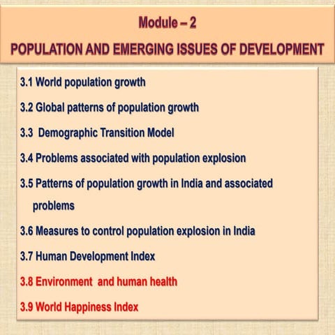 L26 EVS Module 3.pptx World happiness Index | PPTX