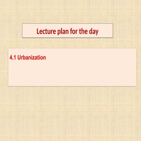 Urbanization concept and problems in the world | PPT