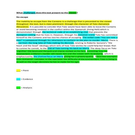 Teaching Tsotsi: Notes