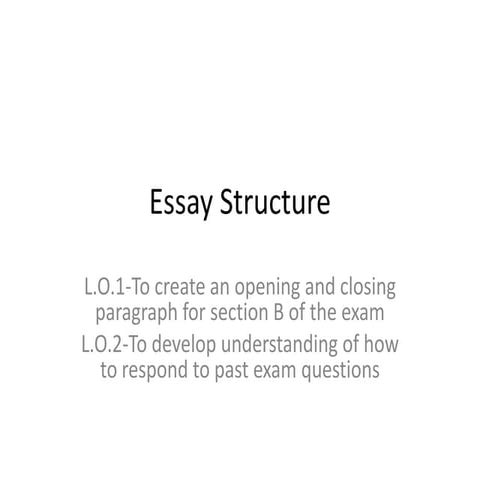 Section B Essay Structure and Past Question | PPTX