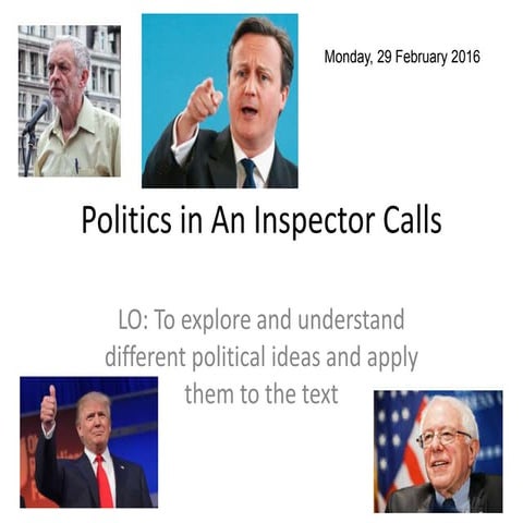 L2 An Inspector Calls - Politics | PPTX