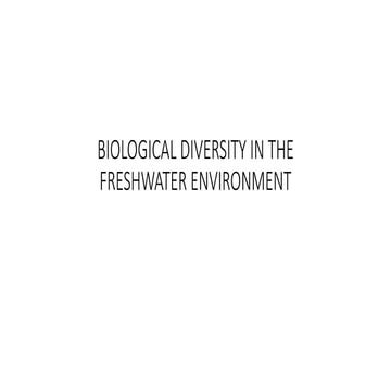 Role of Microorganisms in Freshwater Ecosystem. | PDF