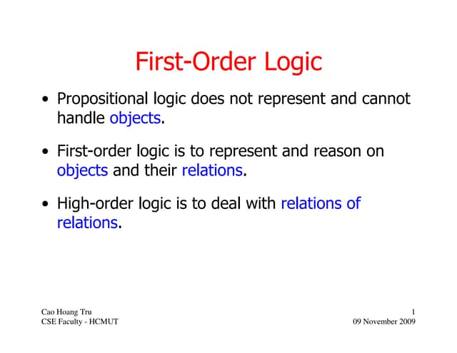 L2firstorderlogic Aiforbeginners Logic Maths Ppt 1017