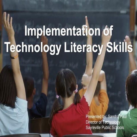 Implemention of the NJ Technology Literacy Skills | PPT | Technology ...
