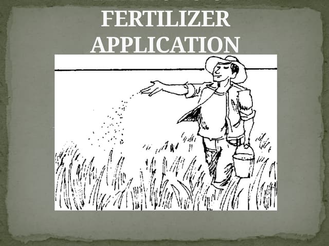 Methods of fertilizer application | PPT