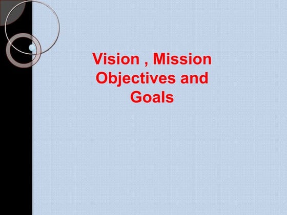 Strategy formulation: Vision, Mission and Purpose | PPTX