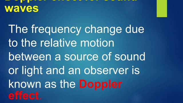 Doppler Effect with math | ODP